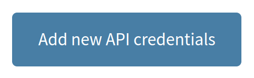 2. API credentials - Developers Portal