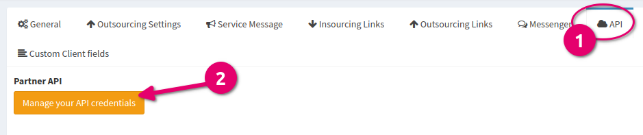 2. API credentials - Developers Portal